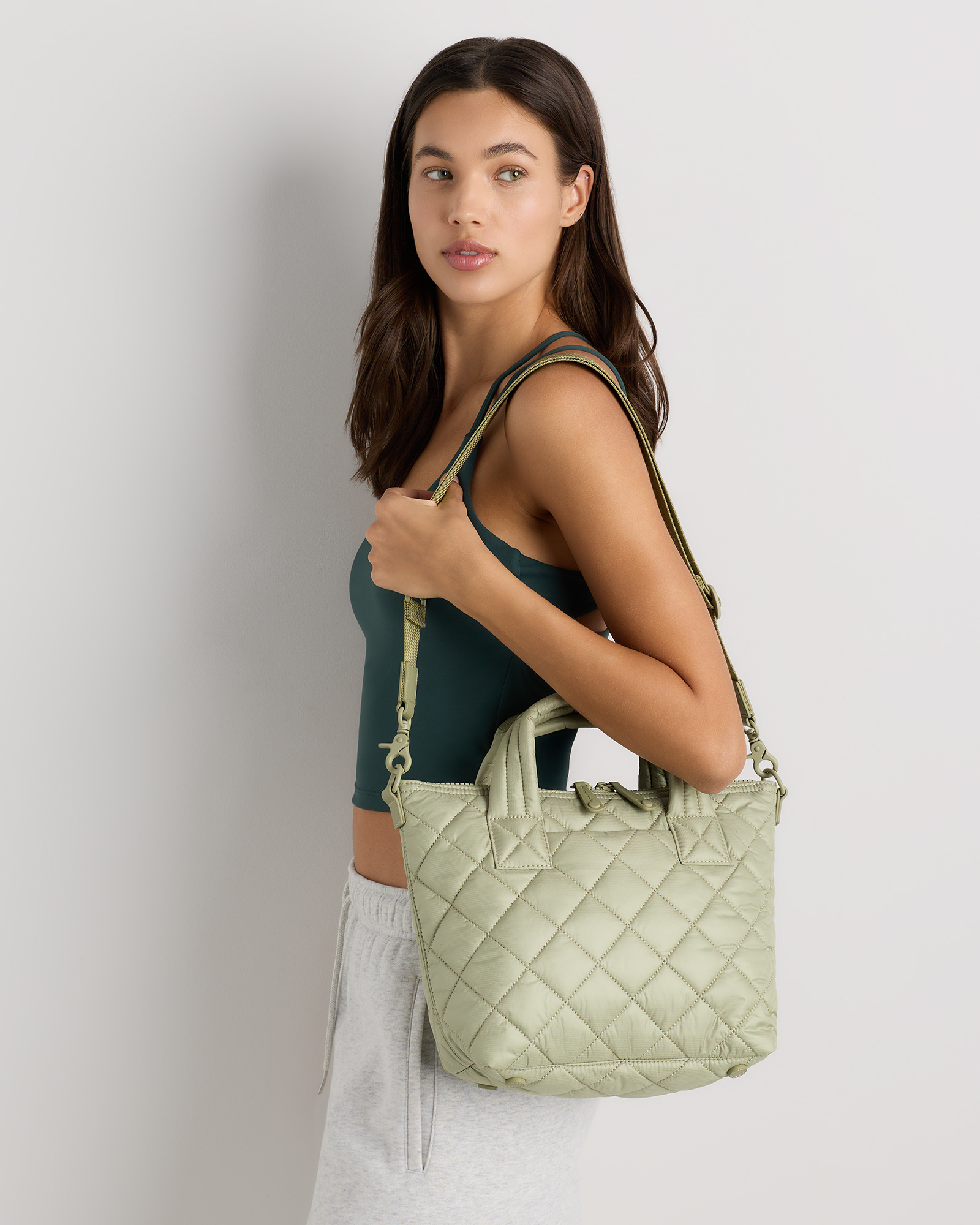 QUINCE Transit Quilted Small Crossbody Tote